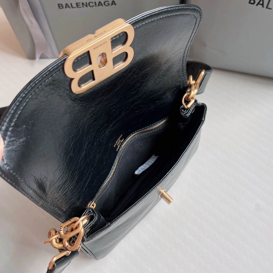 Affordable Balenciaga BB Soft Series Black Chain Underarm Bag