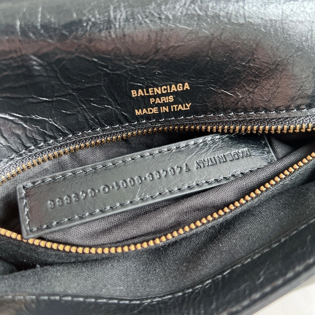 Affordable Balenciaga BB Soft Series Black Chain Underarm Bag