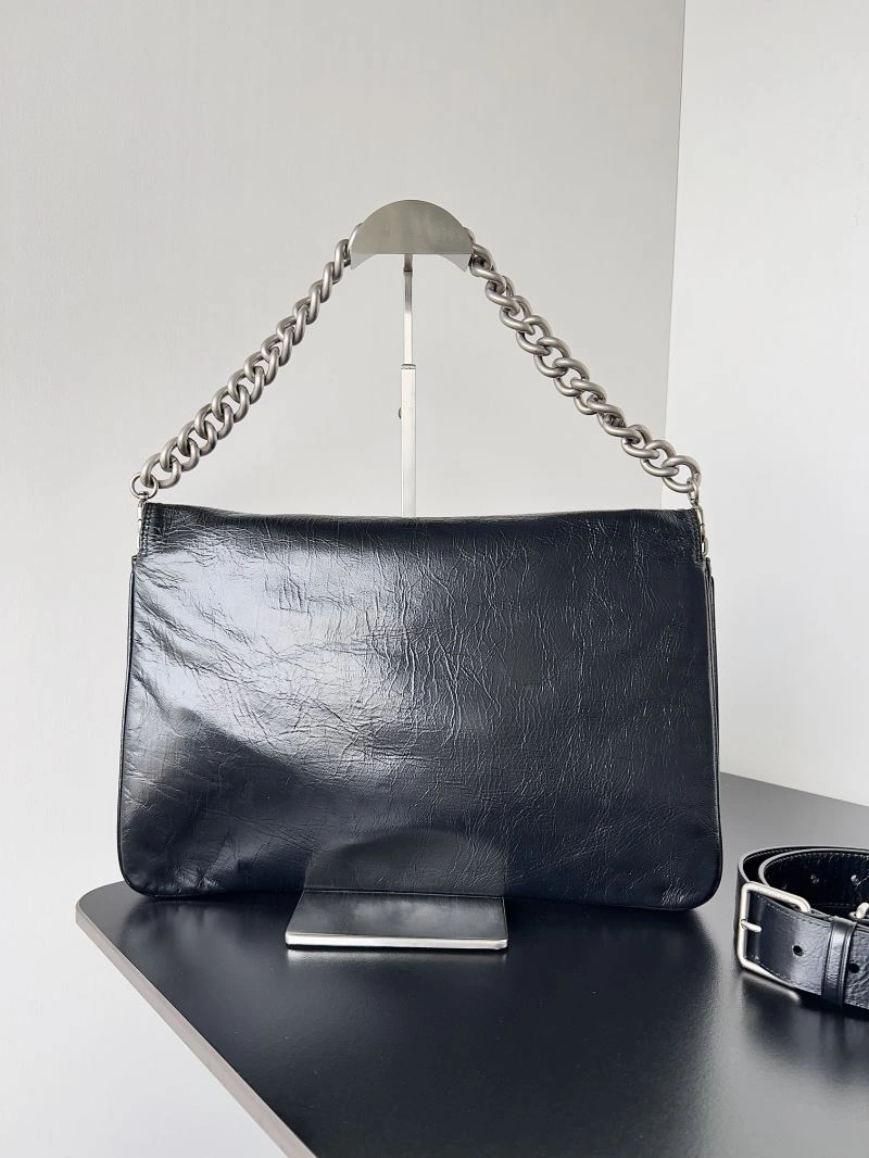 Balenciaga BB Solt Peach Lambskin Convertible Shoulder Bag