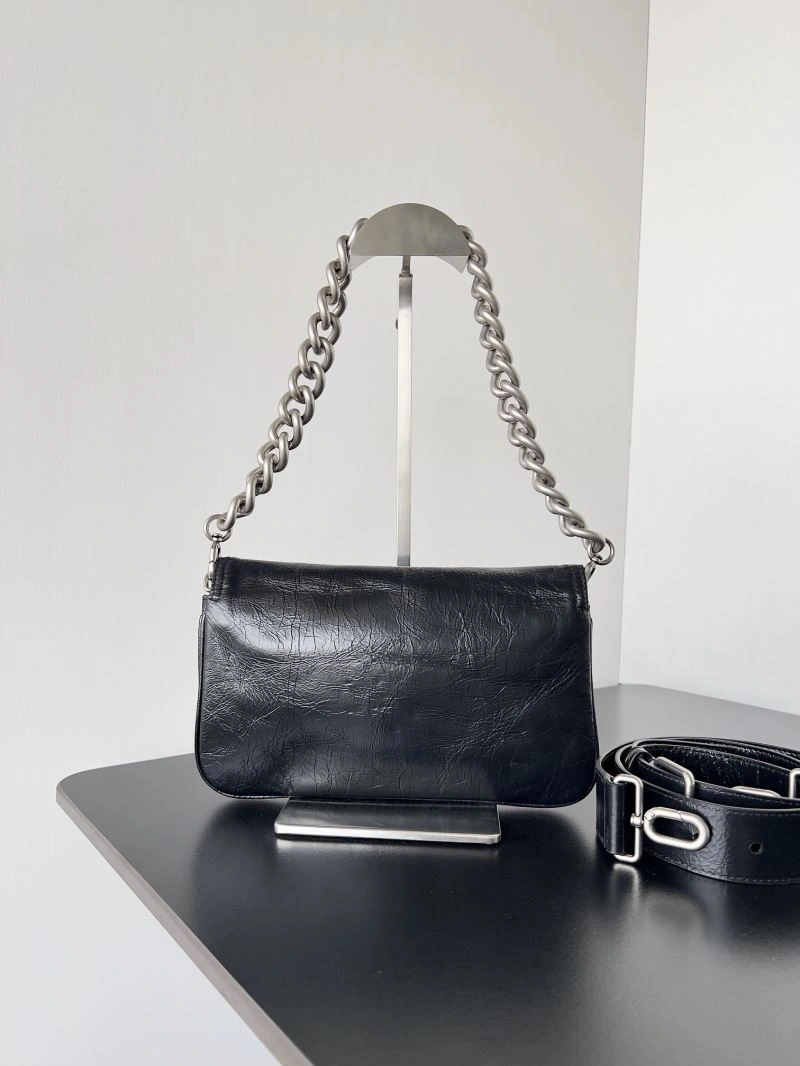 Brand-authenticated Balenciaga BB Solt Peach Lambskin Crossbody Bag 23Fall