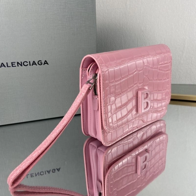 Exact replica Balenciaga Barbie Pink Crocodile Big B Tofu Bag