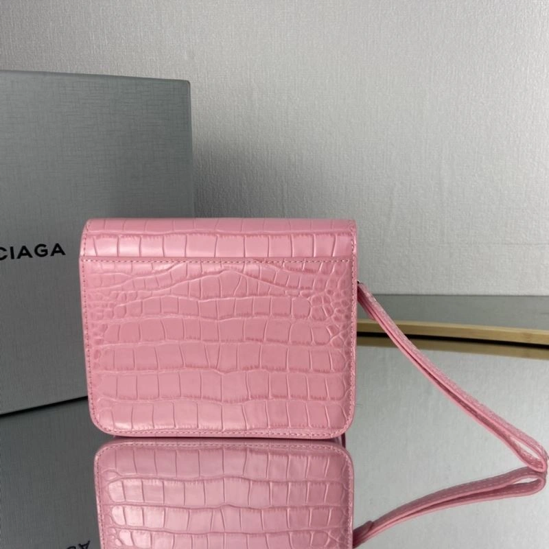 Exact replica Balenciaga Barbie Pink Crocodile Big B Tofu Bag