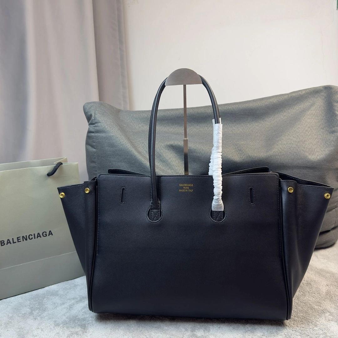 Economical Balenciaga Bel-Air Minimalist Calfskin Bag with Iconic Square Lock