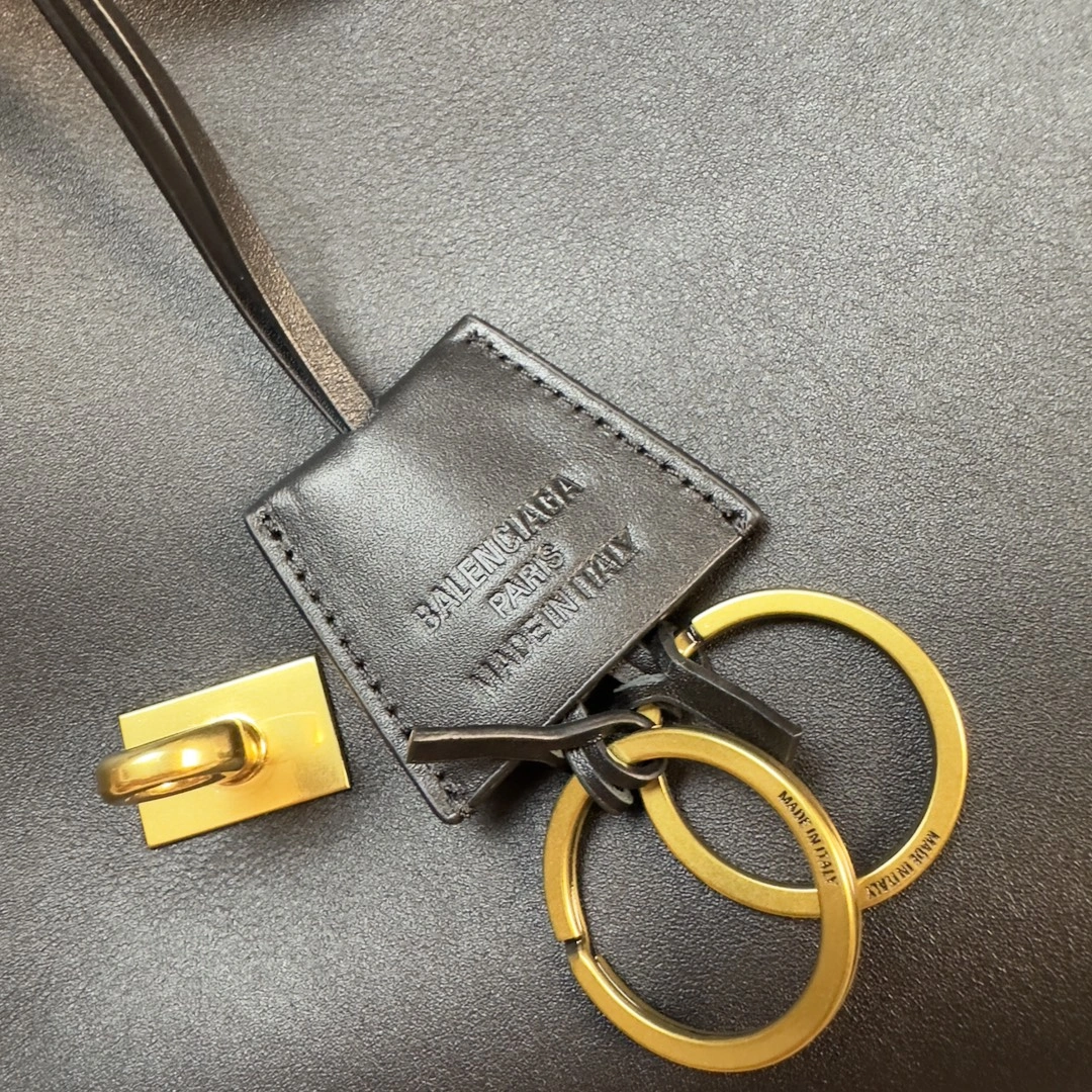 Economical Balenciaga Bel-Air Minimalist Calfskin Bag with Iconic Square Lock