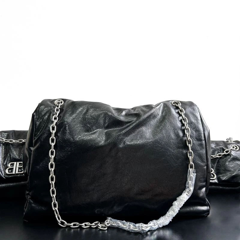 Legit Balenciaga Big Black Silver Monaco Soft Calfskin Bag - Fashion Essential