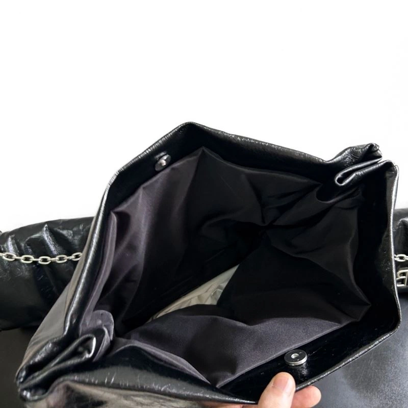 Legit Balenciaga Big Black Silver Monaco Soft Calfskin Bag - Fashion Essential