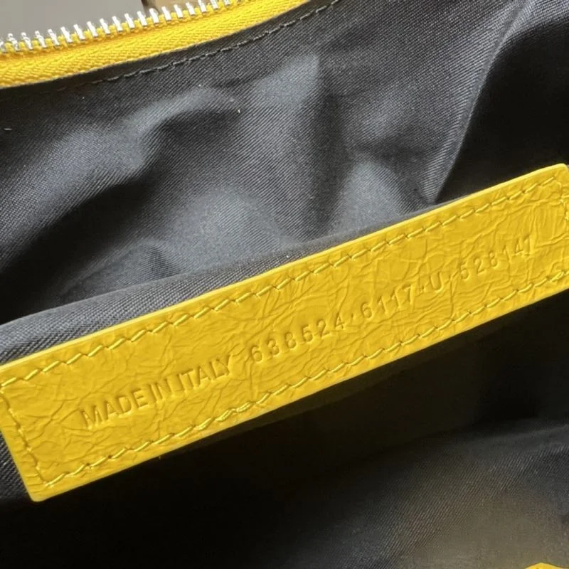 Value-priced Balenciaga Big Yellow  Half-Moon Motorcycle Dumpling Bag