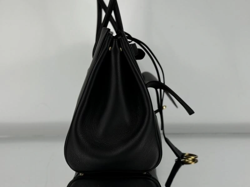 Mirror quality Balenciaga Black Gold Bel-Air Oversized Minimalist Calfskin Bag