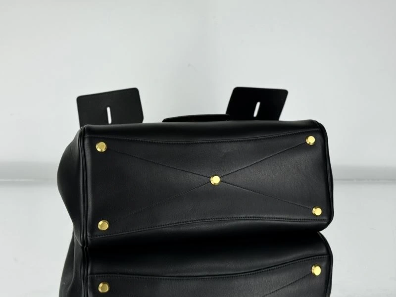 Mirror quality Balenciaga Black Gold Bel-Air Oversized Minimalist Calfskin Bag