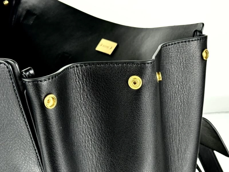 Mirror quality Balenciaga Black Gold Bel-Air Oversized Minimalist Calfskin Bag