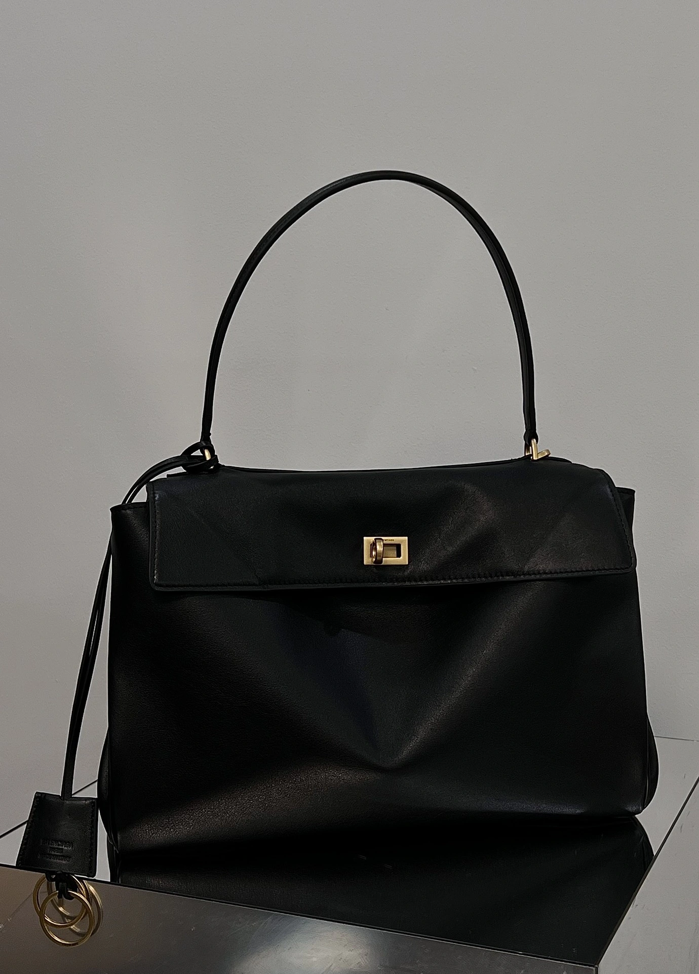 Balenciaga Black Gold Series Medium Handbag - Rebel Chic Masterpiece