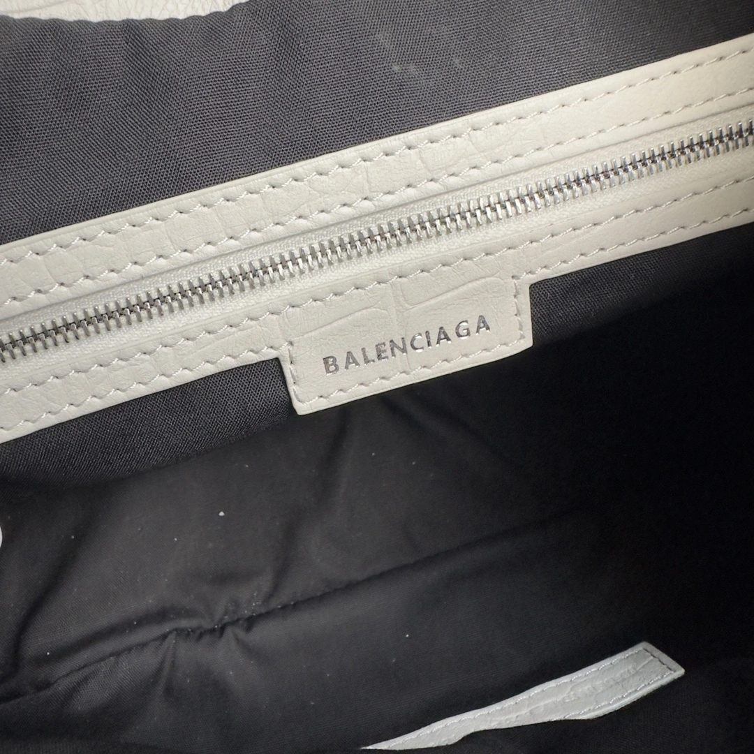 Authentic Balenciaga Black Lambskin Le Cagole Half-Moon Underarm Bag