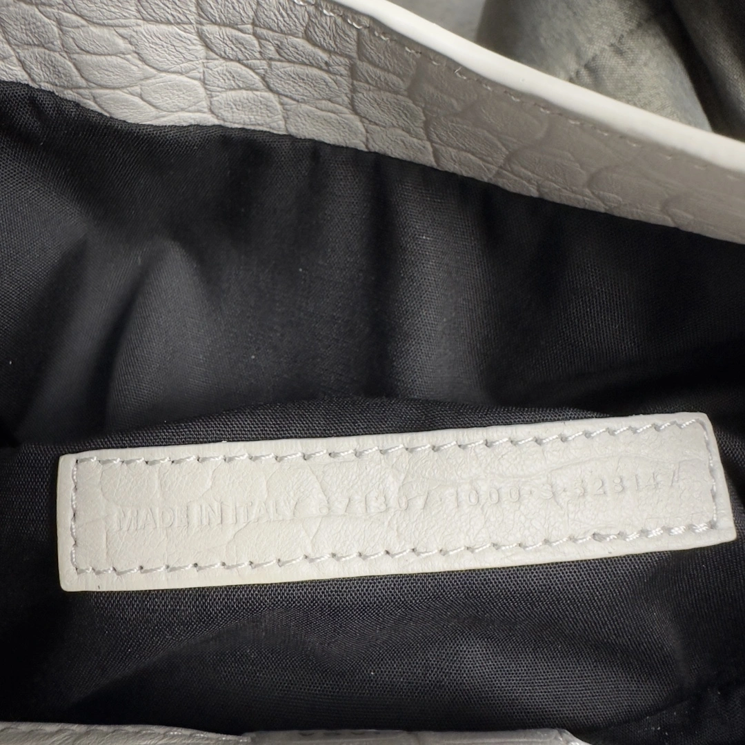 Authentic Balenciaga Black Lambskin Le Cagole Half-Moon Underarm Bag