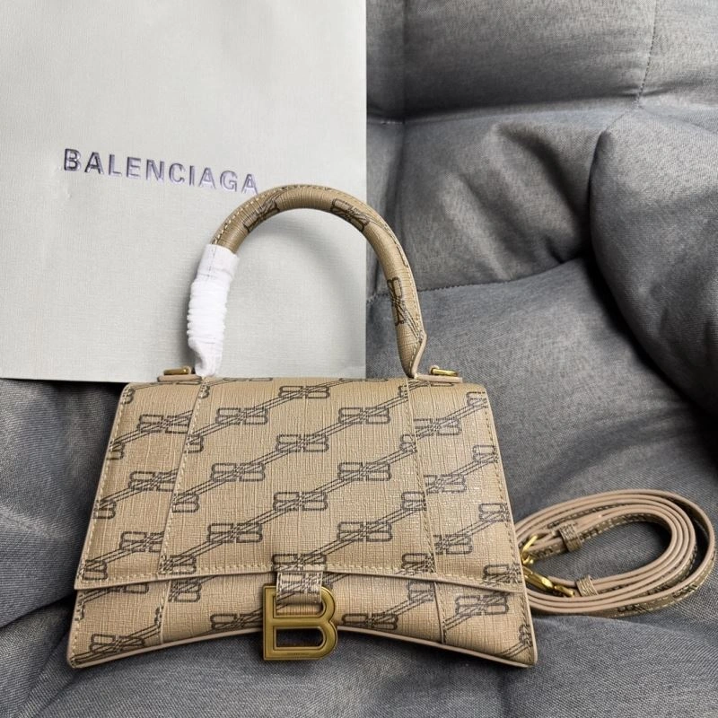 Balenciaga Brown Crescent Hourglass Bag - S Size