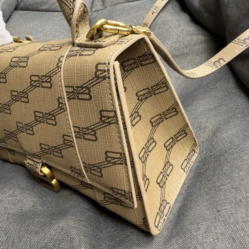 High accuracy Balenciaga Brown Crescent Hourglass Bag - S Size