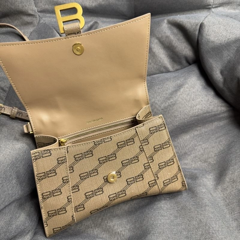 High accuracy Balenciaga Brown Crescent Hourglass Bag - S Size