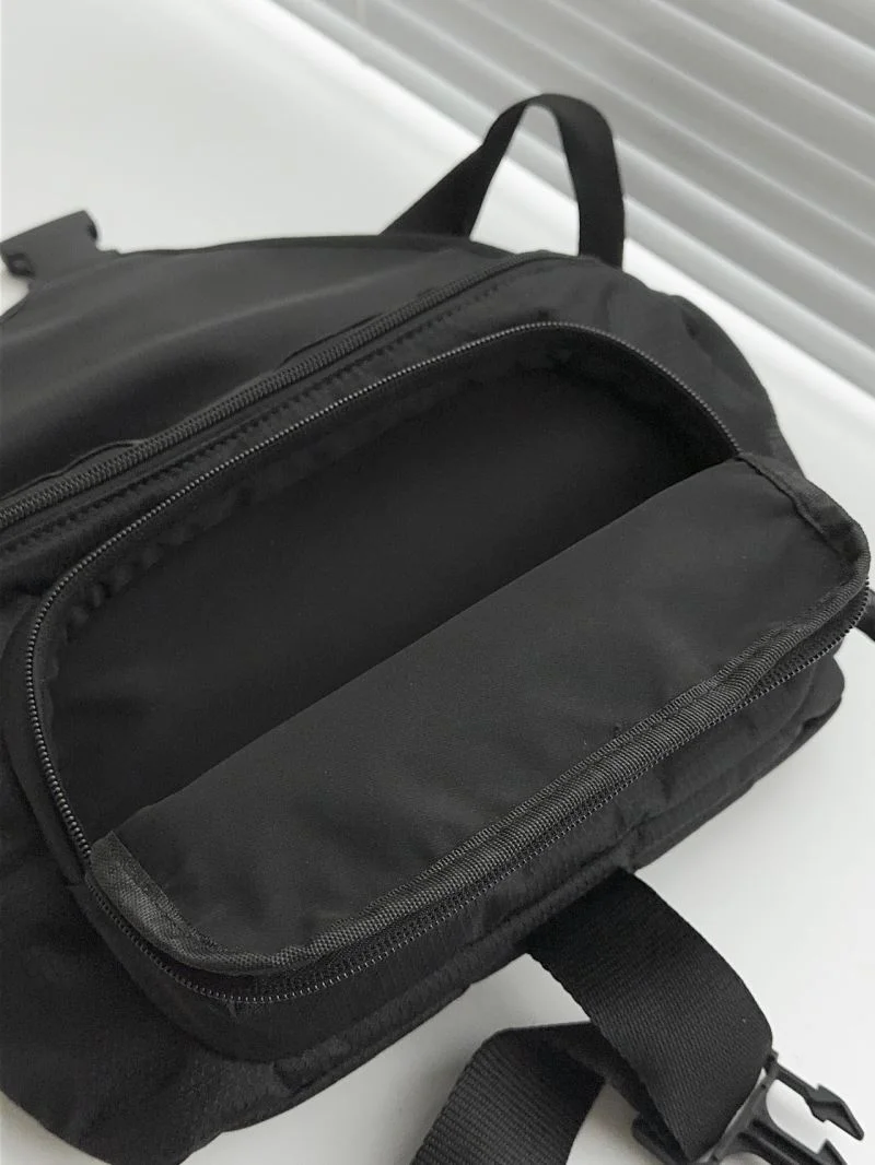 Top match Balenciaga Checkered Nylon Flap Buckle Waist Chest Bag