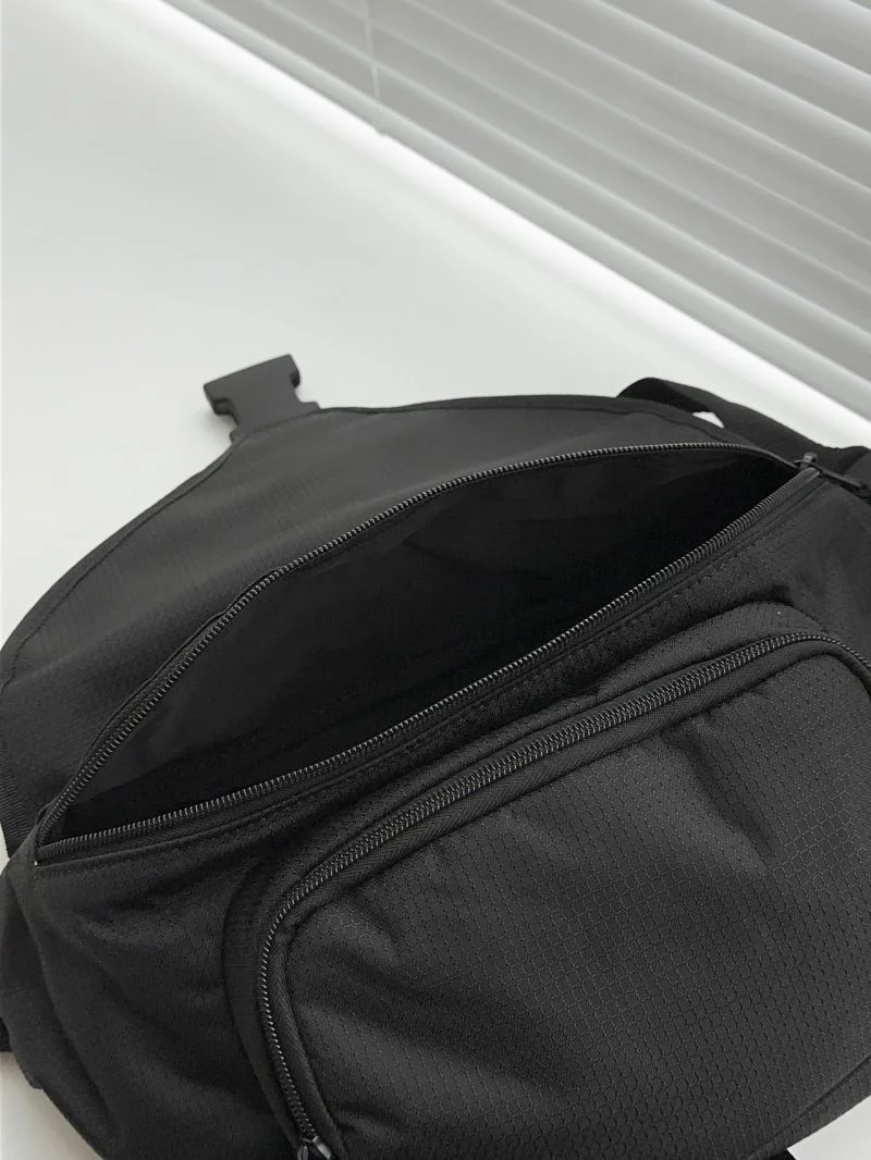 Top match Balenciaga Checkered Nylon Flap Buckle Waist Chest Bag