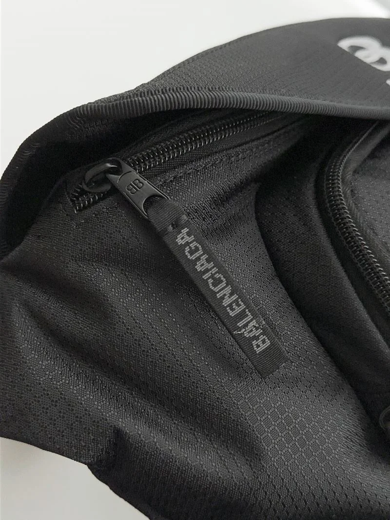 Top match Balenciaga Checkered Nylon Flap Buckle Waist Chest Bag
