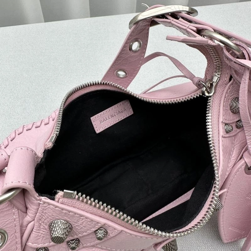 Top match Balenciaga Cherry Blossom Pink Le Cagole Half-Moon Crossbody Bag