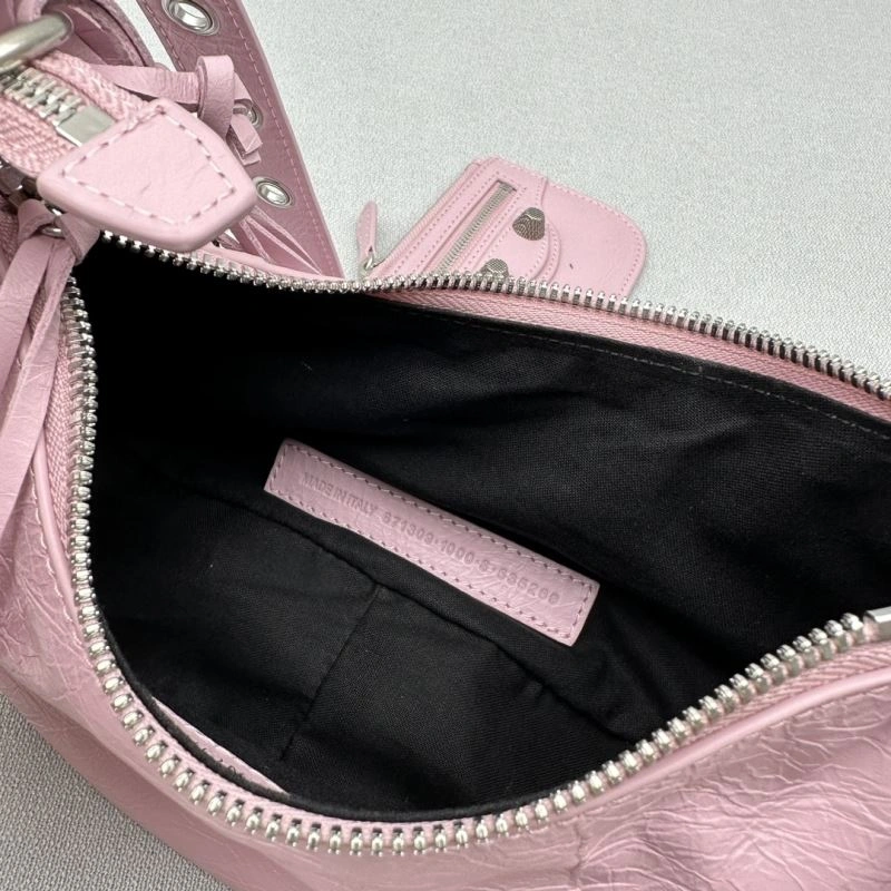 Top match Balenciaga Cherry Blossom Pink Le Cagole Half-Moon Crossbody Bag