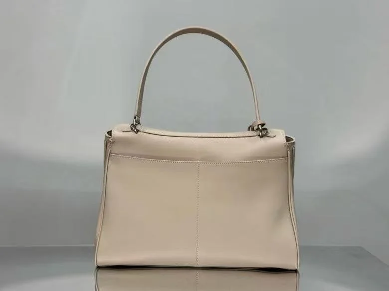 Precise copy Balenciaga Chic Apricot Handbag with Silver Buckle - Versatile Elegance