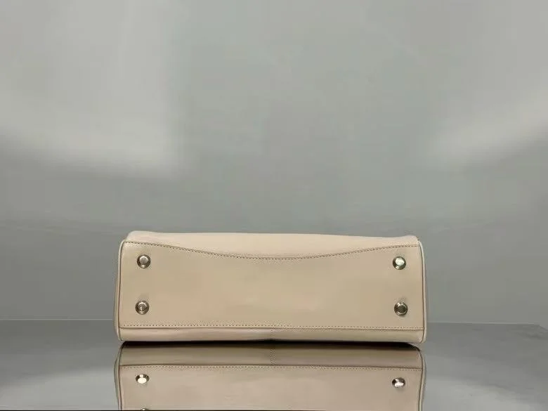 Precise copy Balenciaga Chic Apricot Handbag with Silver Buckle - Versatile Elegance