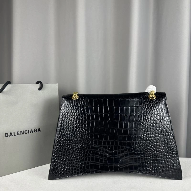 Brand-original Balenciaga Chic Crush Pleated Chain Bag - Large Crocodile Style