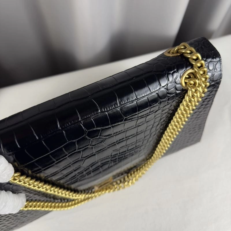 Brand-original Balenciaga Chic Crush Pleated Chain Bag - Large Crocodile Style