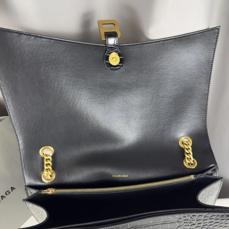 Brand-original Balenciaga Chic Crush Pleated Chain Bag - Large Crocodile Style