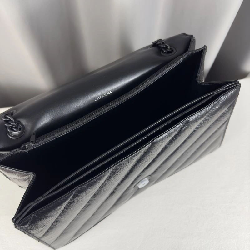 Low-cost Balenciaga Chic Curved Crush Pleated Chain Bag - Versatile Leather Style