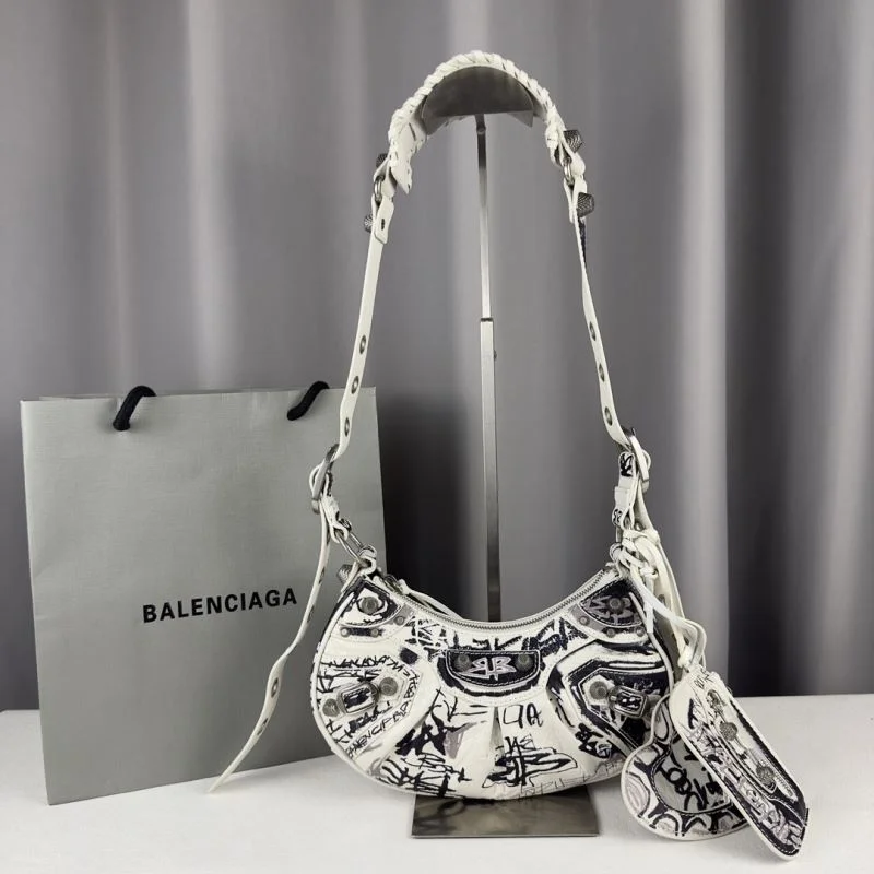 Balenciaga Chic GraffitiBalenciaga Le Cagole Half-Moon Bag