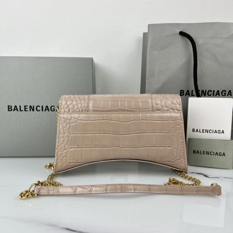 Precise copy Balenciaga Chic Hourglass Chain Crossbody Bag in Cowhide Leather
