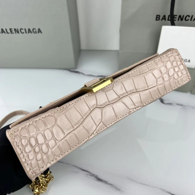 Precise copy Balenciaga Chic Hourglass Chain Crossbody Bag in Cowhide Leather