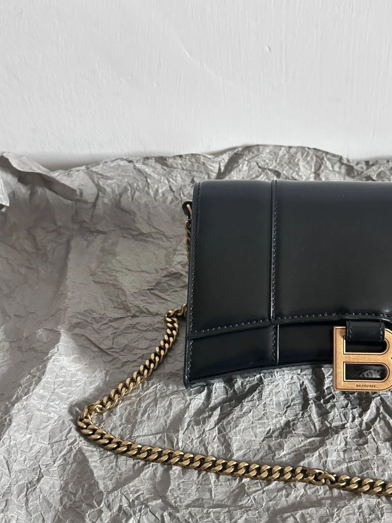Budget-friendly Balenciaga Chic Hourglass Sand Timer Bag - Pink Gold Crocodile WOC