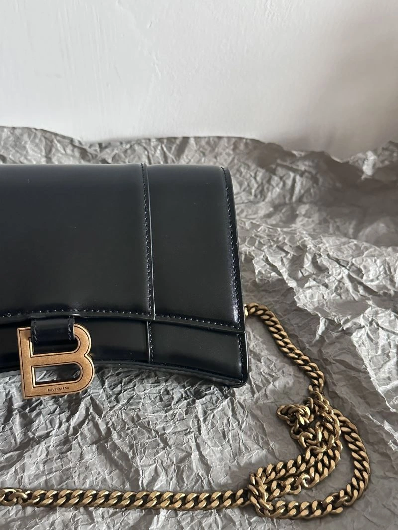 Budget-friendly Balenciaga Chic Hourglass Sand Timer Bag - Pink Gold Crocodile WOC