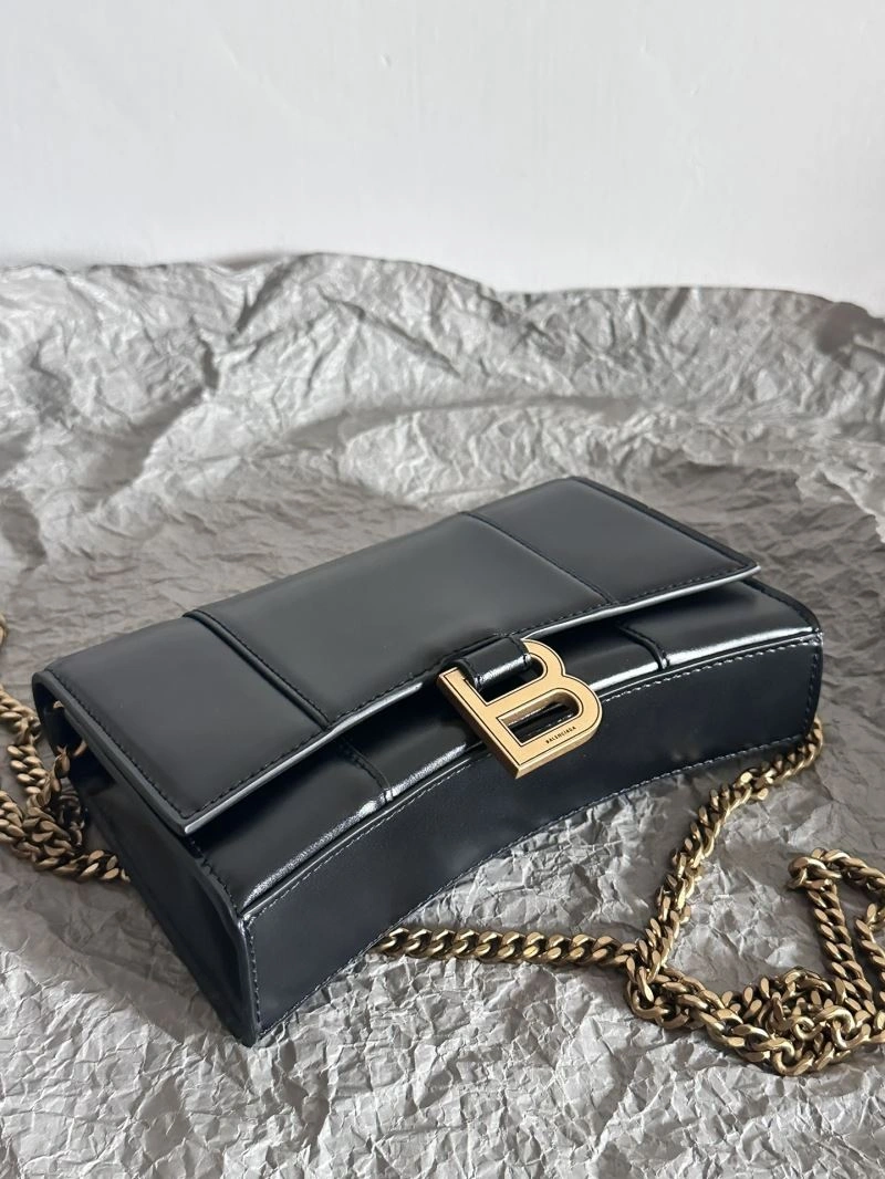 Budget-friendly Balenciaga Chic Hourglass Sand Timer Bag - Pink Gold Crocodile WOC