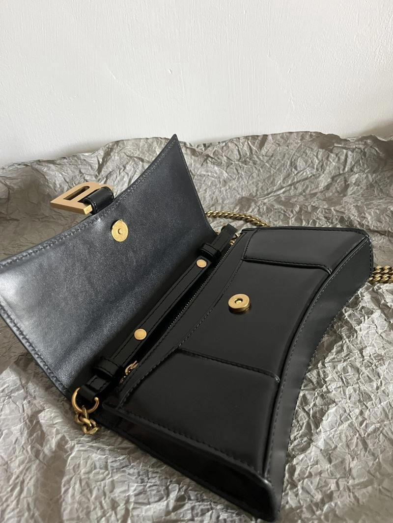 Budget-friendly Balenciaga Chic Hourglass Sand Timer Bag - Pink Gold Crocodile WOC