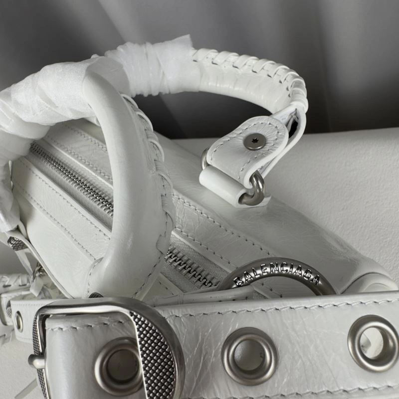 Bargain Balenciaga Chic Italian Leather Travel Bag with Detachable Accessories
