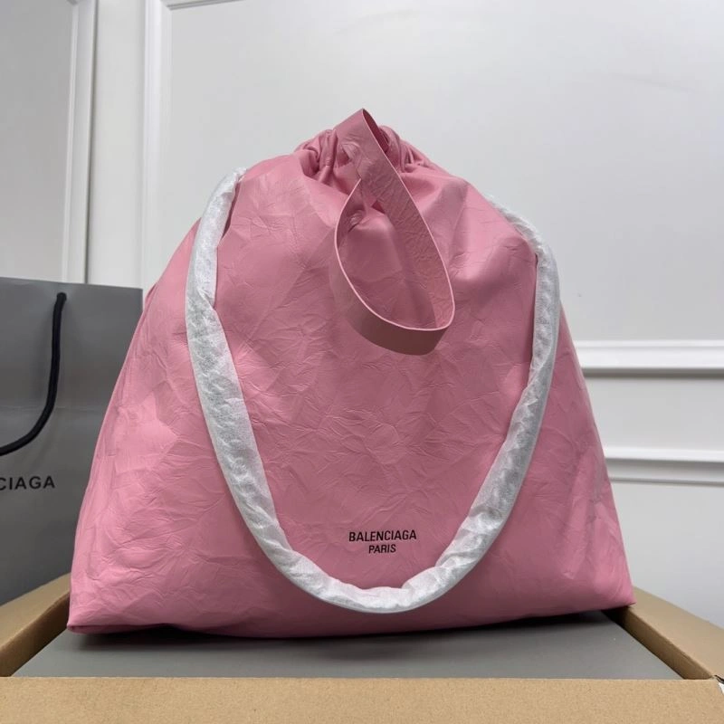 Balenciaga Chic Pleated Crush Tote - Large Size Stylish Garbage Bag