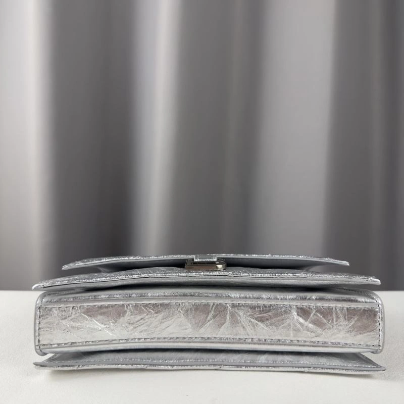 Cut-rate Balenciaga Chic Silver Crush Mini Hourglass Chain Bag