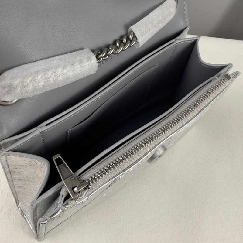 Cut-rate Balenciaga Chic Silver Crush Mini Hourglass Chain Bag