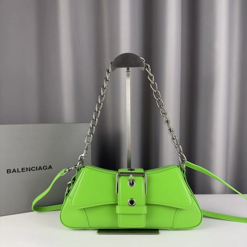 Balenciaga Chic Trapezoidal Lindsay Handbag - Vintage Green Charm