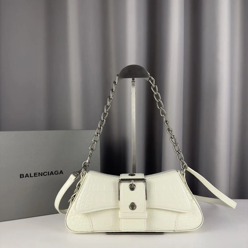 Balenciaga Chic Triangular Flap Crocodile Handbag - Lindsay Series