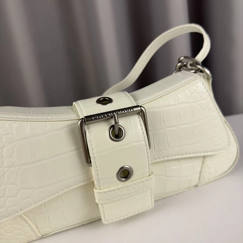 Affordable Balenciaga Chic Triangular Flap Crocodile Handbag - Lindsay Series