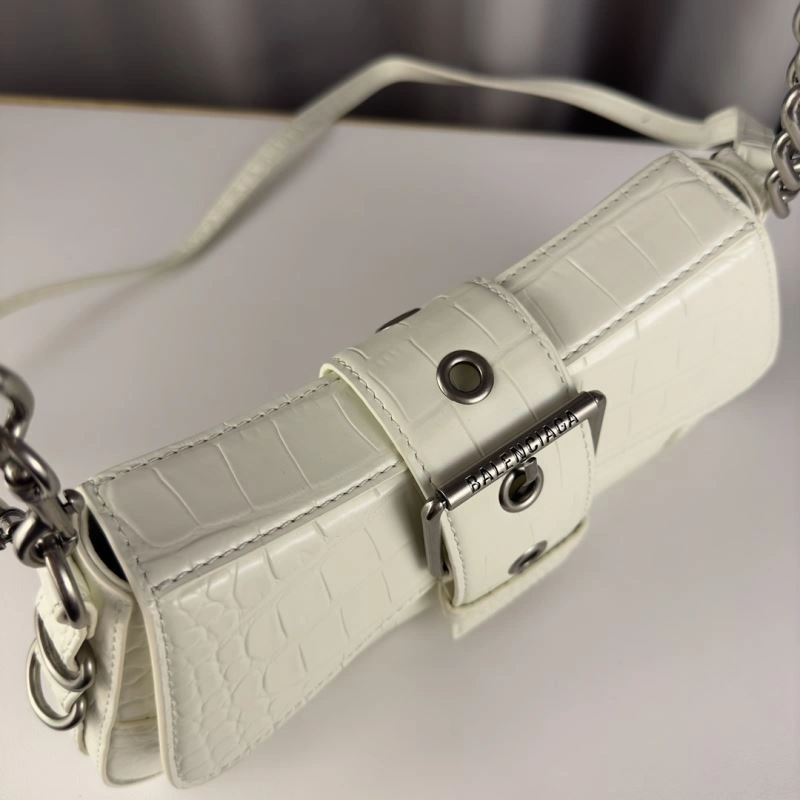 Affordable Balenciaga Chic Triangular Flap Crocodile Handbag - Lindsay Series