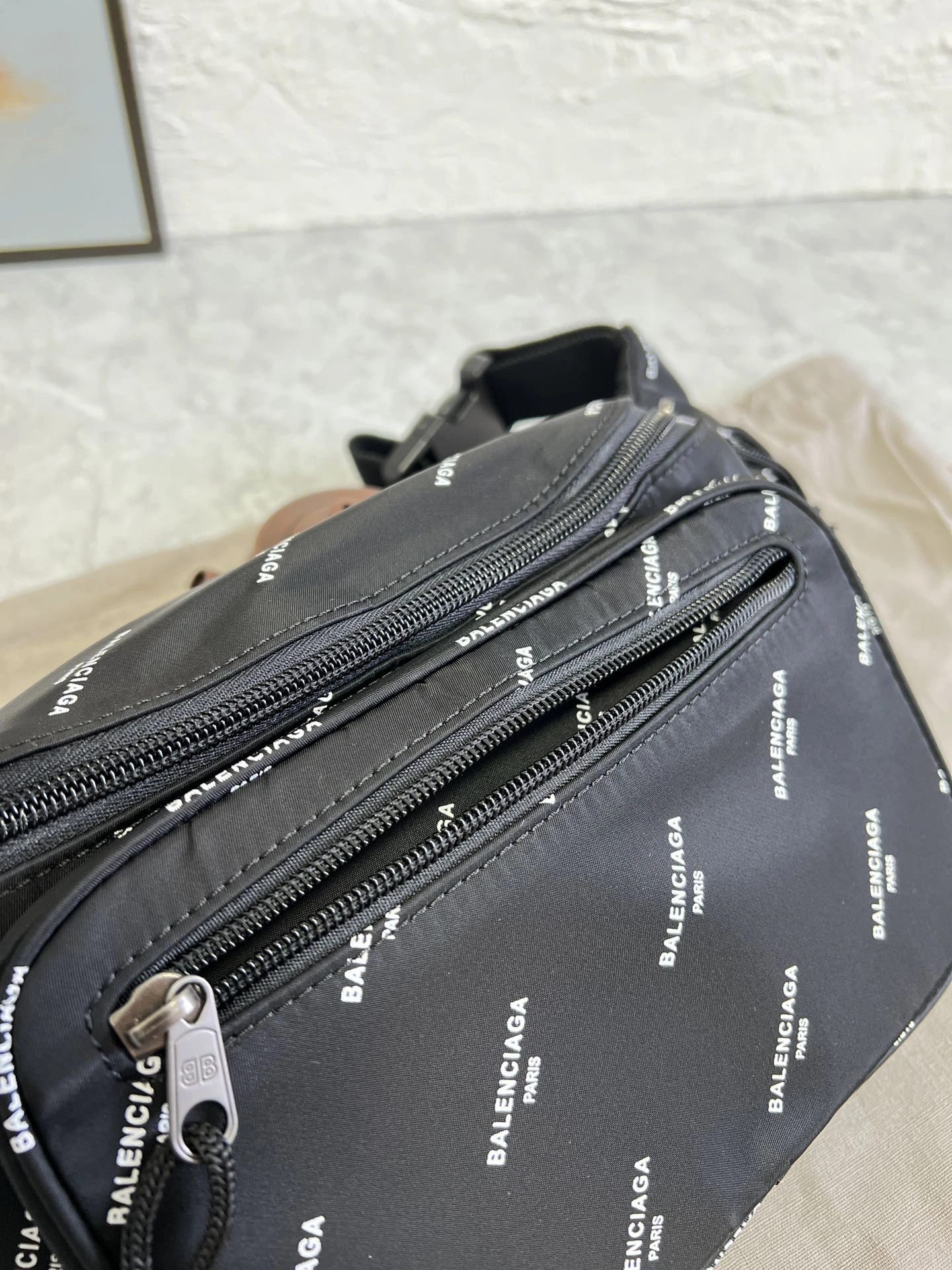 Original Balenciaga City Series Paris Explorer Black Waist Bag