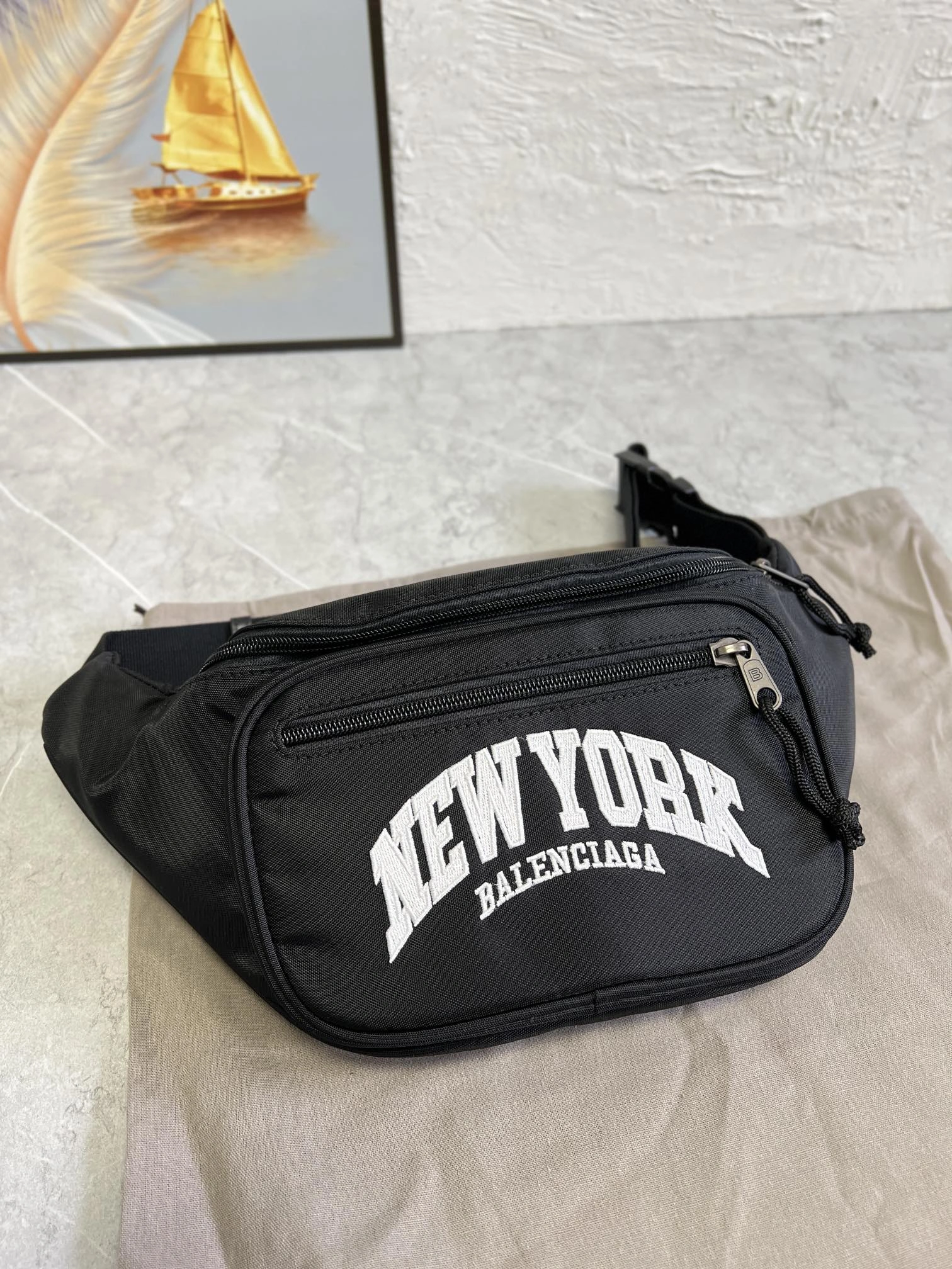Balenciaga City Series Paris Explorer Waist Bag - Black Unisex