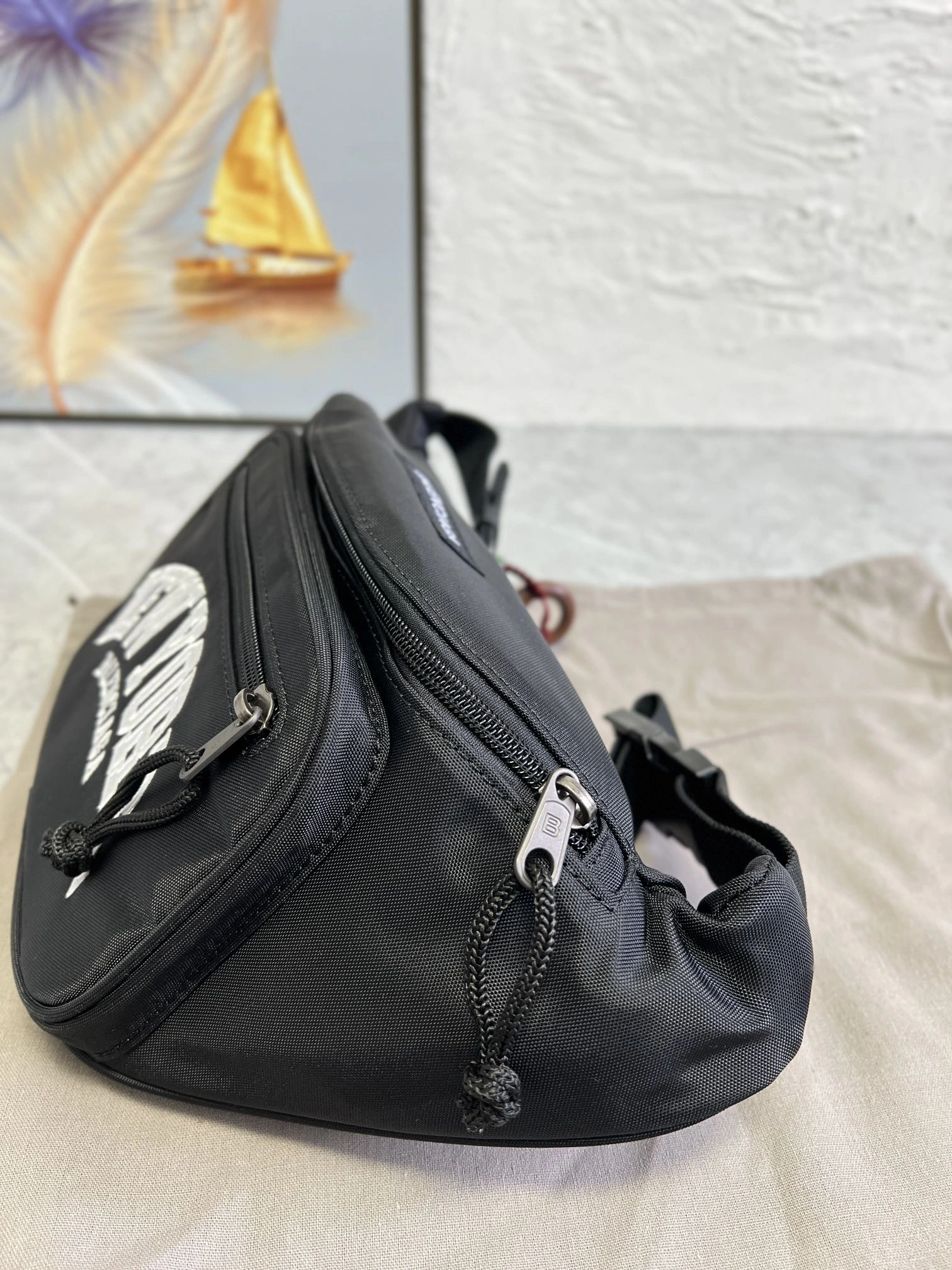 Bargain Balenciaga City Series Paris Explorer Waist Bag - Black Unisex