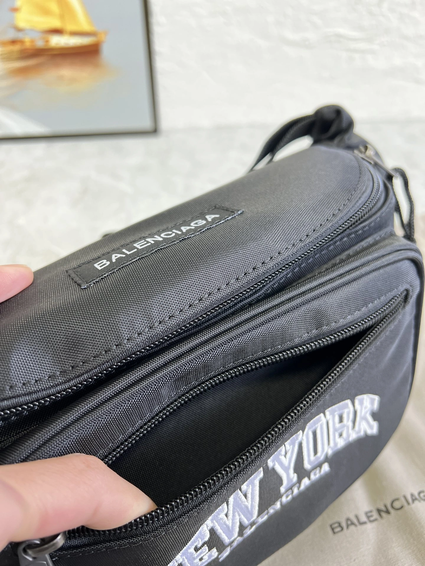 Bargain Balenciaga City Series Paris Explorer Waist Bag - Black Unisex